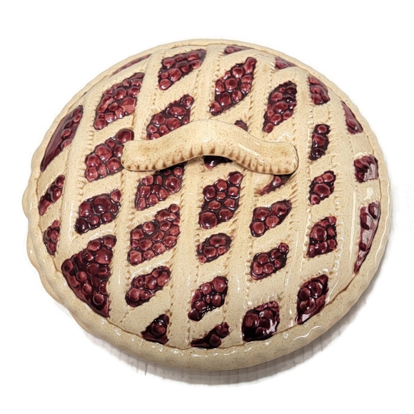 Dining | Vintage Ceramic Cherry Lattice Top Pie Dessert Plate | Poshmark